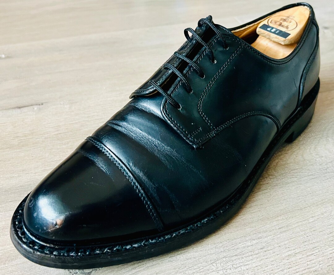 Dack's Custom Grade 'hereford' Black Calf Balmoral Oxford Captoe Shoes ...