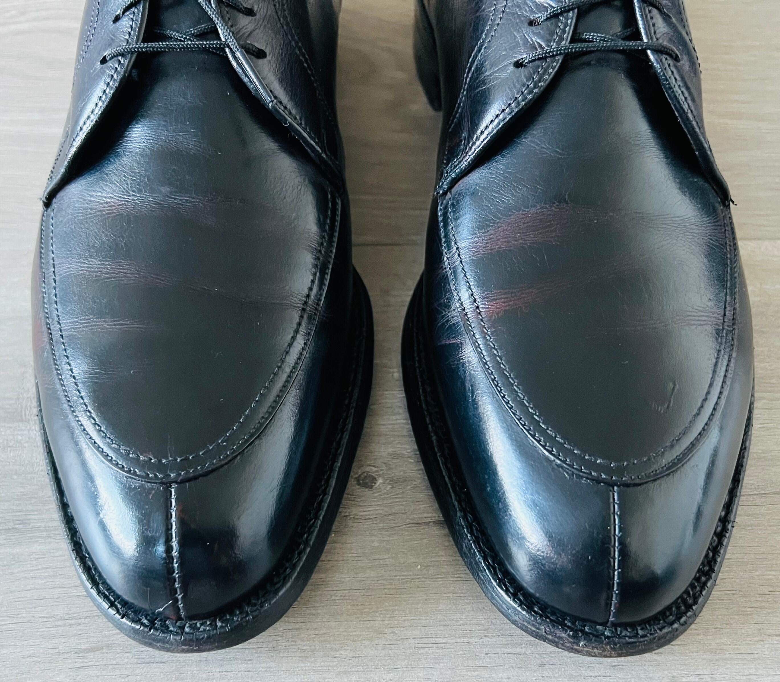 Breather Wright Black Smooth Calf Norwegian Split Toe NST Oxford Shoes ...