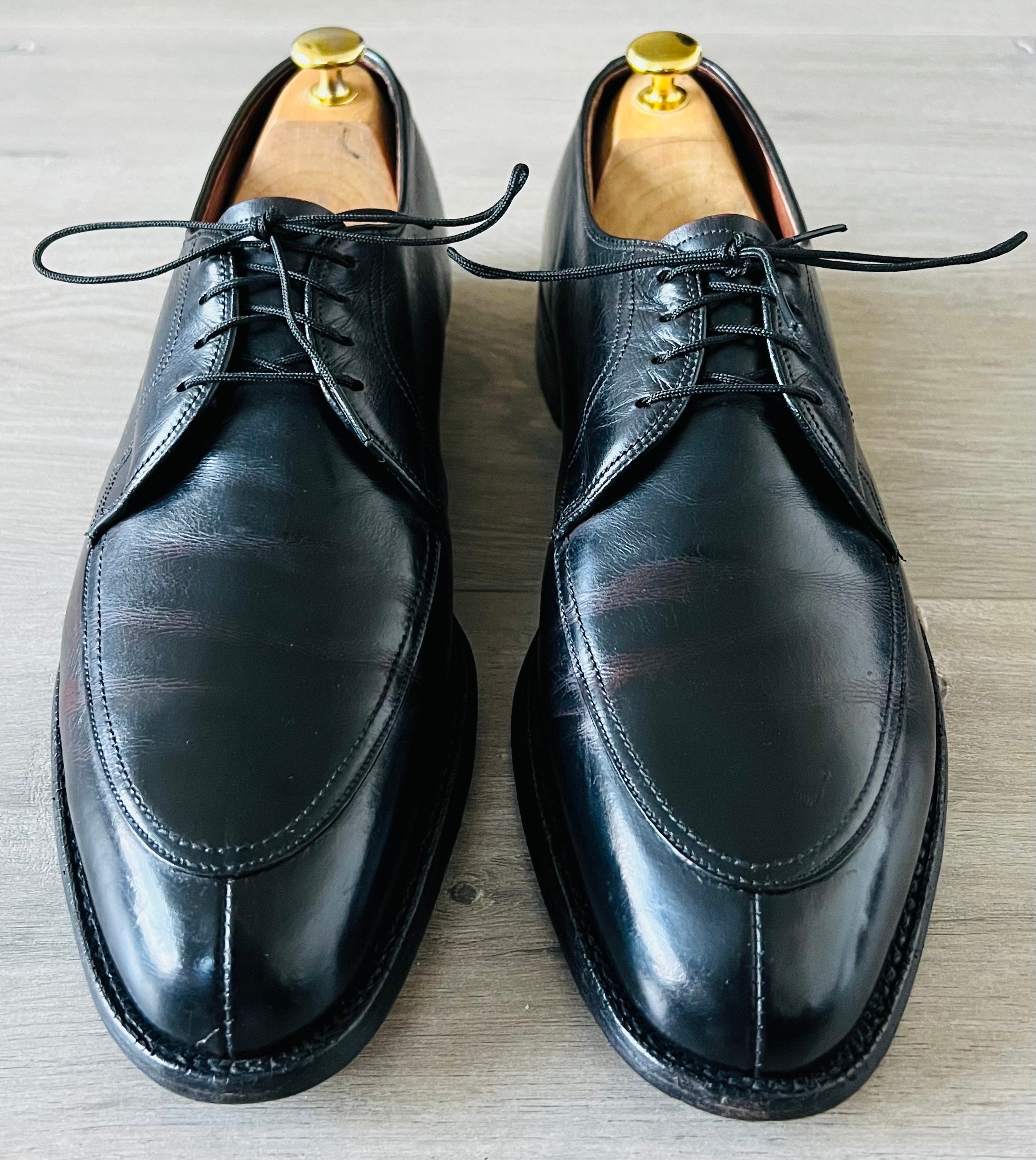 Breather Wright Black Smooth Calf Norwegian Split Toe NST Oxford Shoes ...