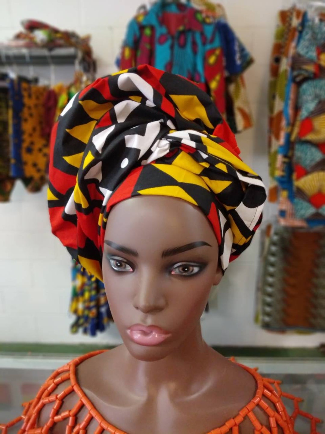 Cotton African Print Face Masks With Filter Pockets / Washable Reusable ...