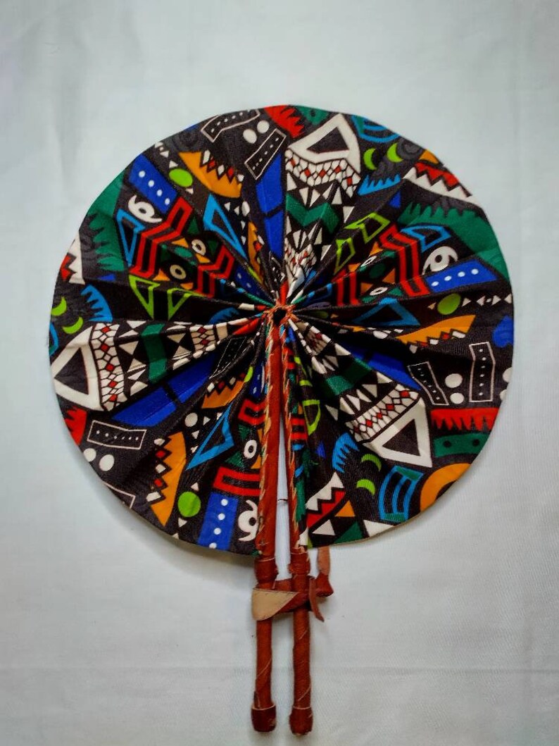 Ankara Print Hand-fan Made in Ghana - Etsy