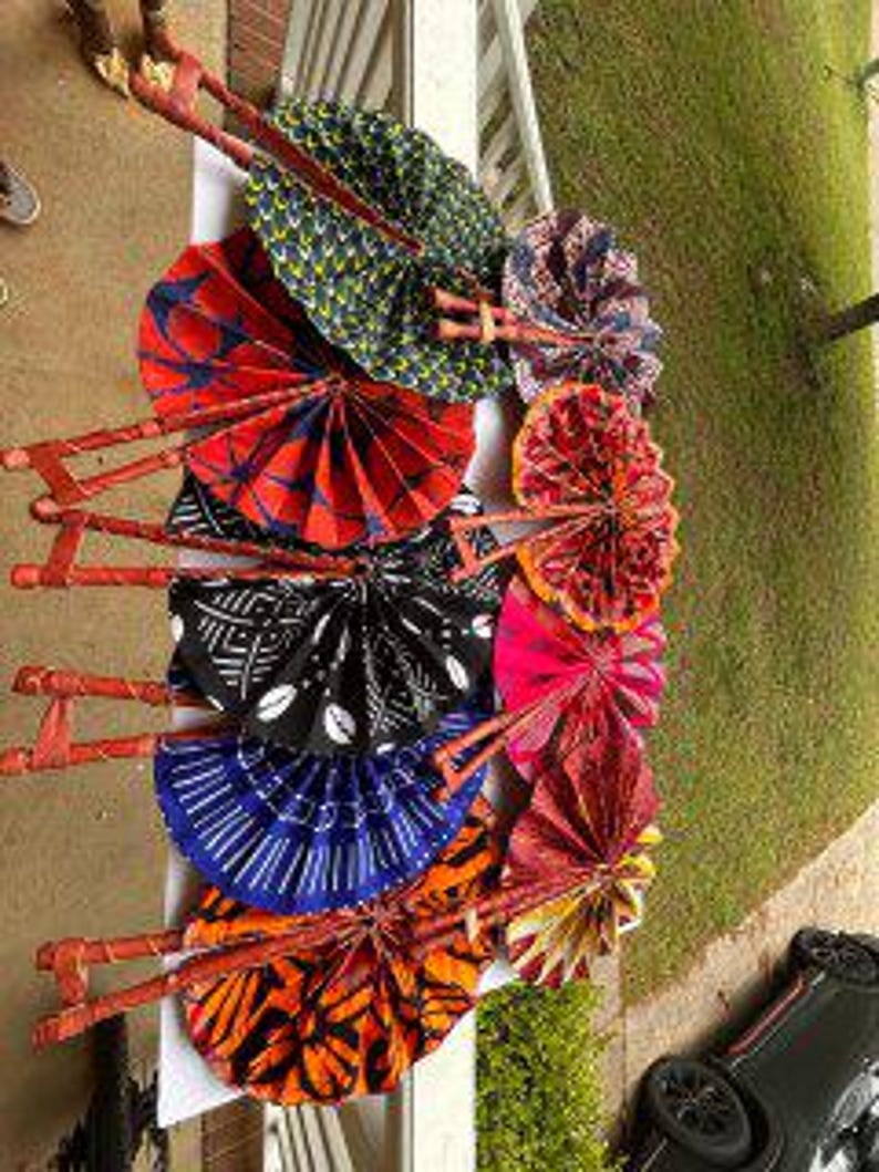 Ankara Print Hand-fan Made in Ghana - Etsy