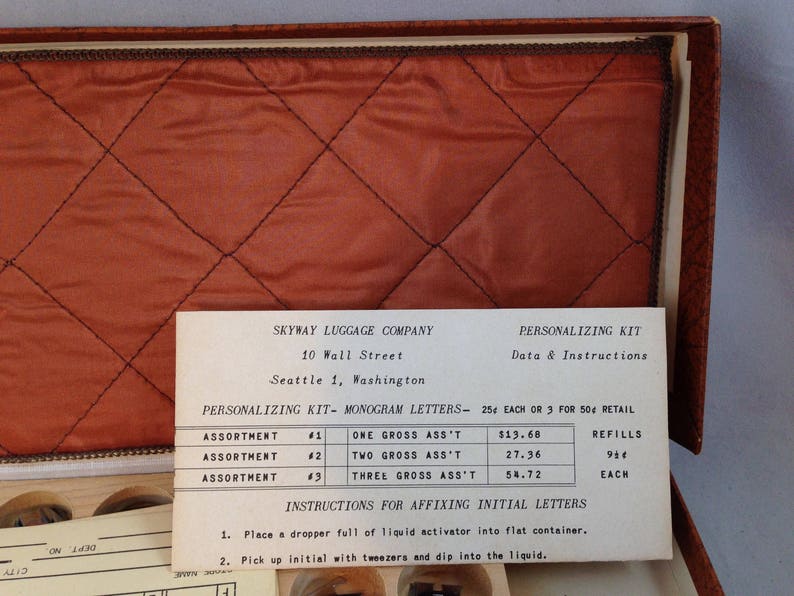 RARE Vintage Luggage Lettering Set From Skyway in Original | Etsy