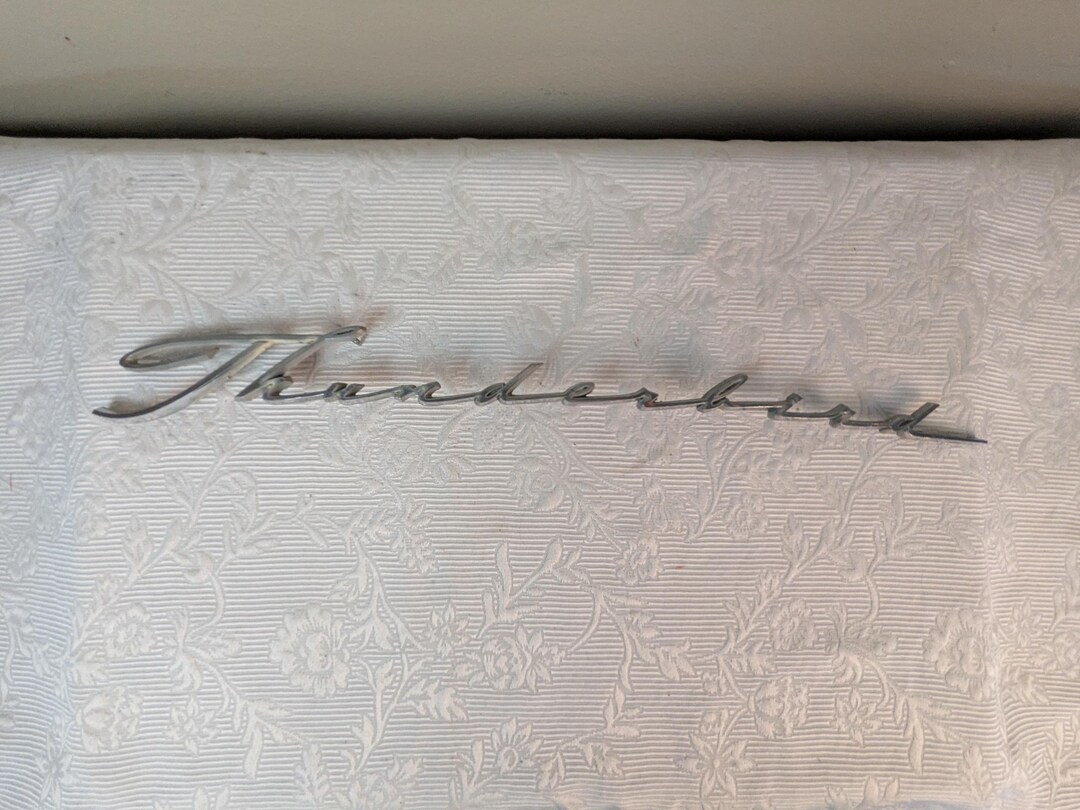 Vintage 1960's Ford Thunderbird Script Emblem - Original 1961 1962 1963 ...