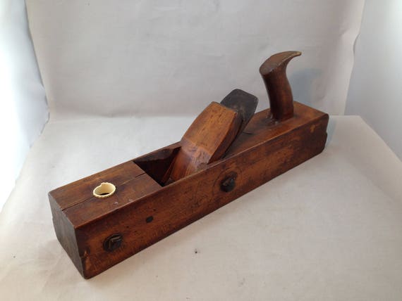 Primitive Wood Planer With Hand Forged Metal 16 Inches Long | Etsy