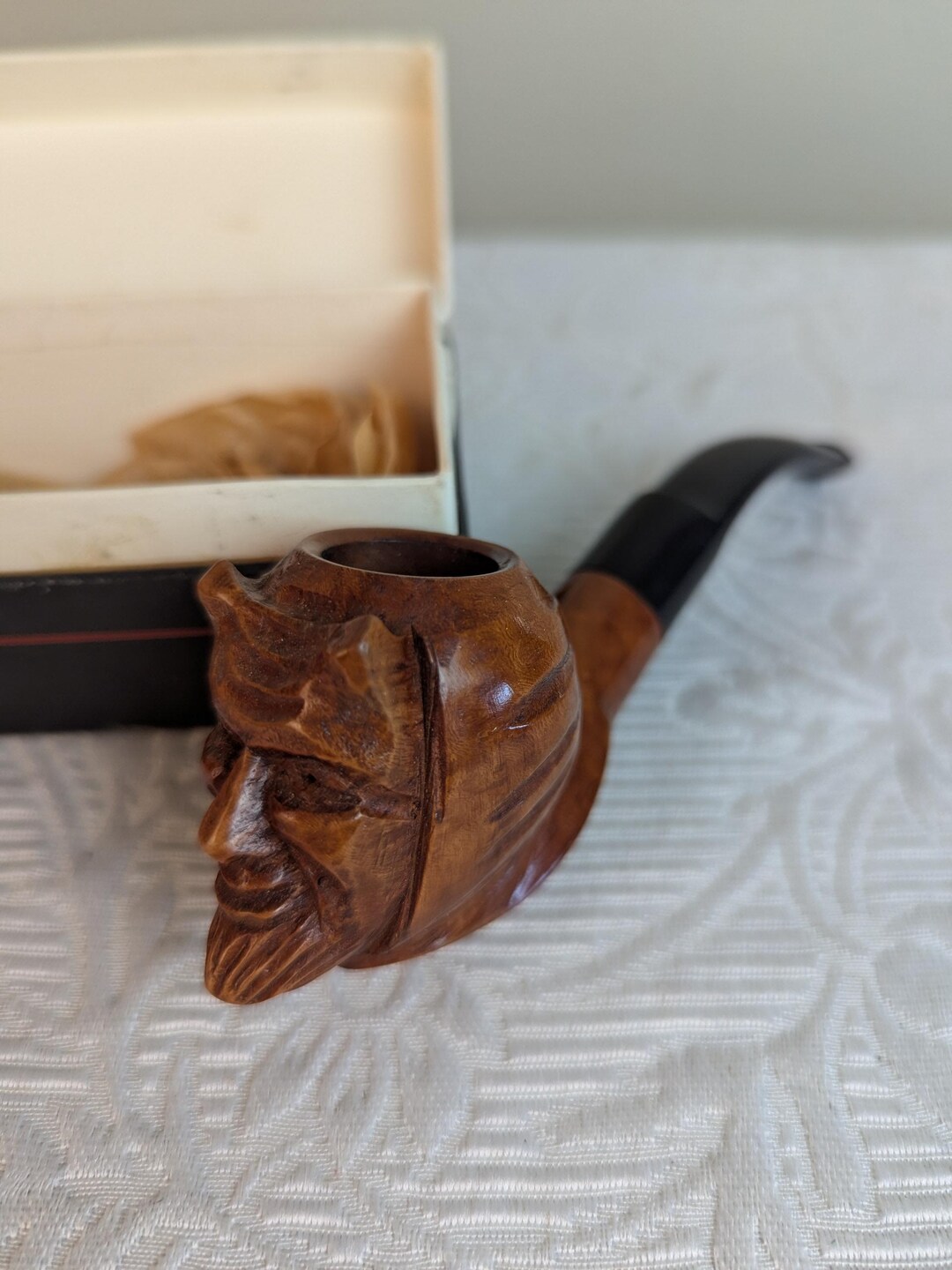 Vintage Carved Srf/swedish DEVIL PIPE Unique Briar Smoking Pipe in ...
