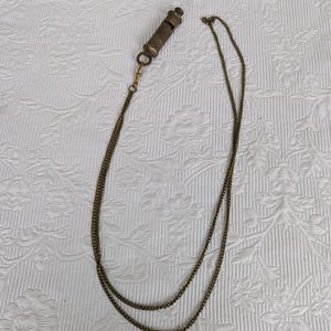 Vintage Brass Police Style Whistle With 26 Inch Chain Called the ...