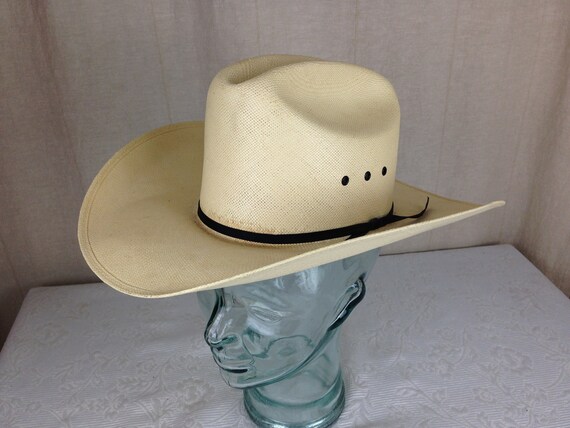 Resistol Long Oval Straw Cattleman's Cowboy Hat from The | Etsy