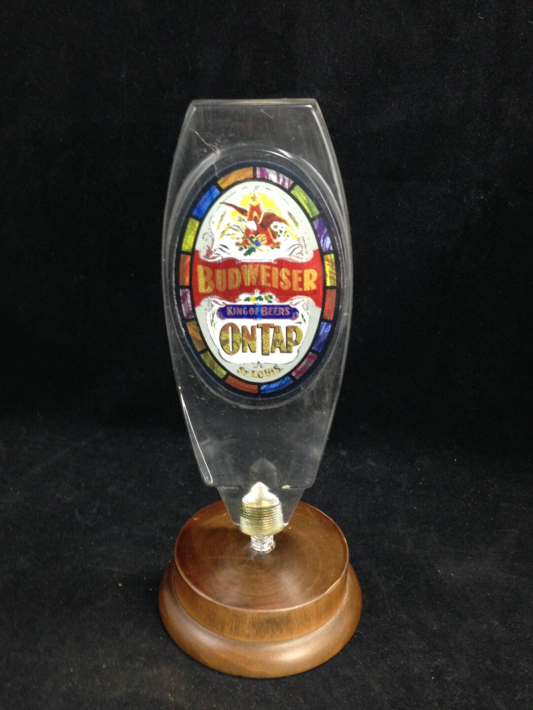 Vintage Budweiser Tap Handle Acrílico transparente 6 1/4 pulgadas de ...