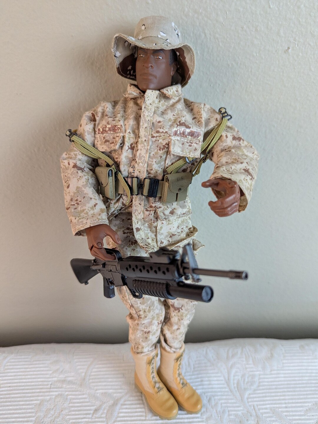 Vintage 1996 African American GI Joe Doll With Full Desert Dress ...