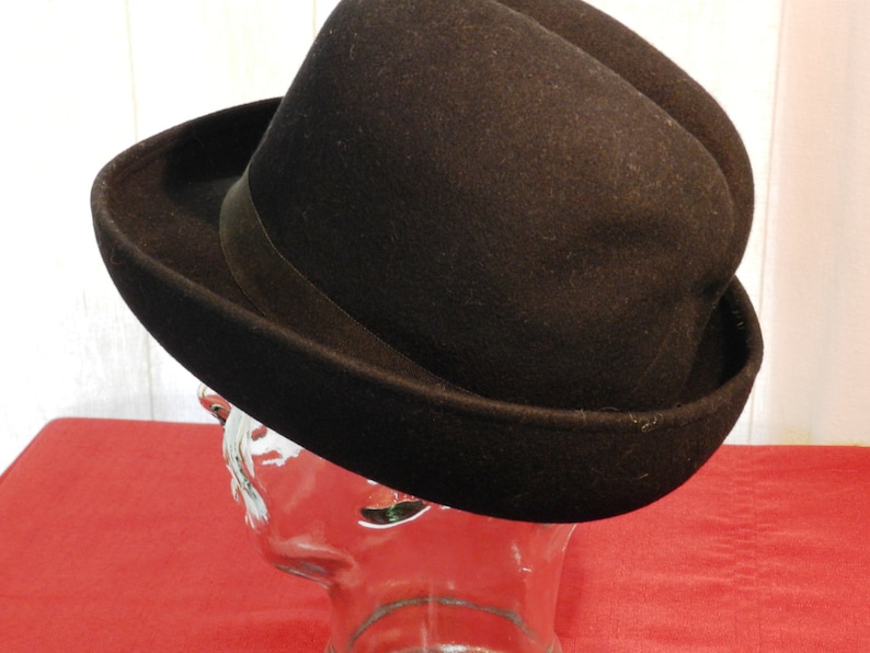 Vintage Women's Black Doeskin Felt Hat by Michelle and the - Etsy