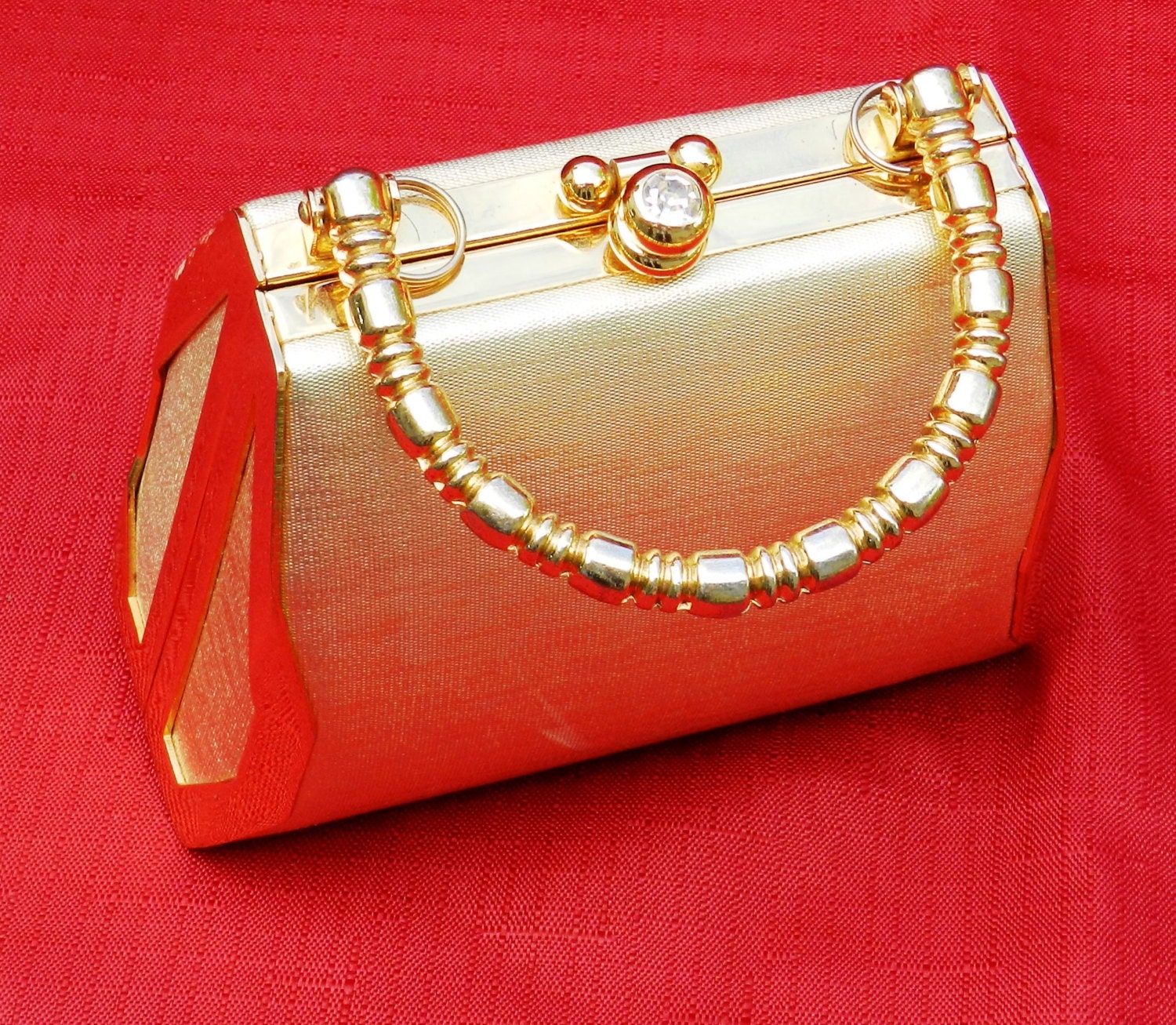 Vintage Small Gold Lame' Hard Case Purse Very Good Condition 04687 - Etsy