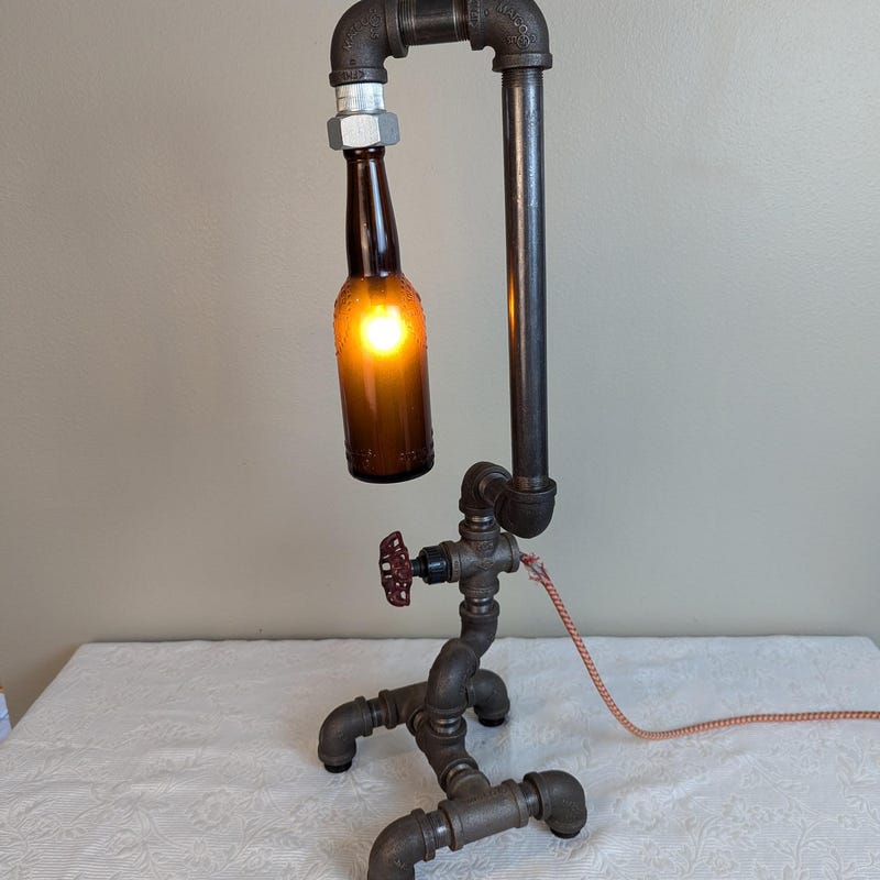 Iron Pipe Lamp - Etsy