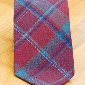 Vintage Pendleton Red and Green Plaid Wool Tie 02518 - Etsy