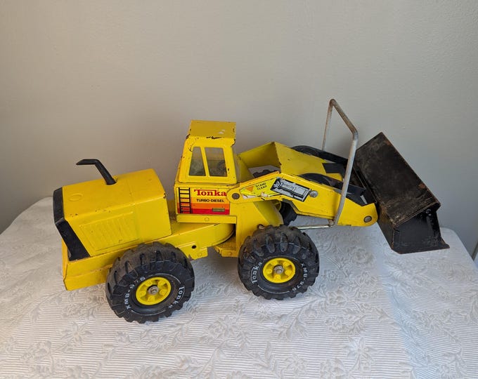 Vintage Metal and Plastic Tonka Articulated Front End Loader Model ...