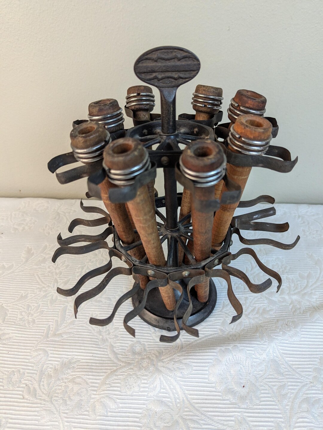 Vintage Carousel 2 Tier 20 Slots Stamp or Tool Holder With 8 Vintage ...