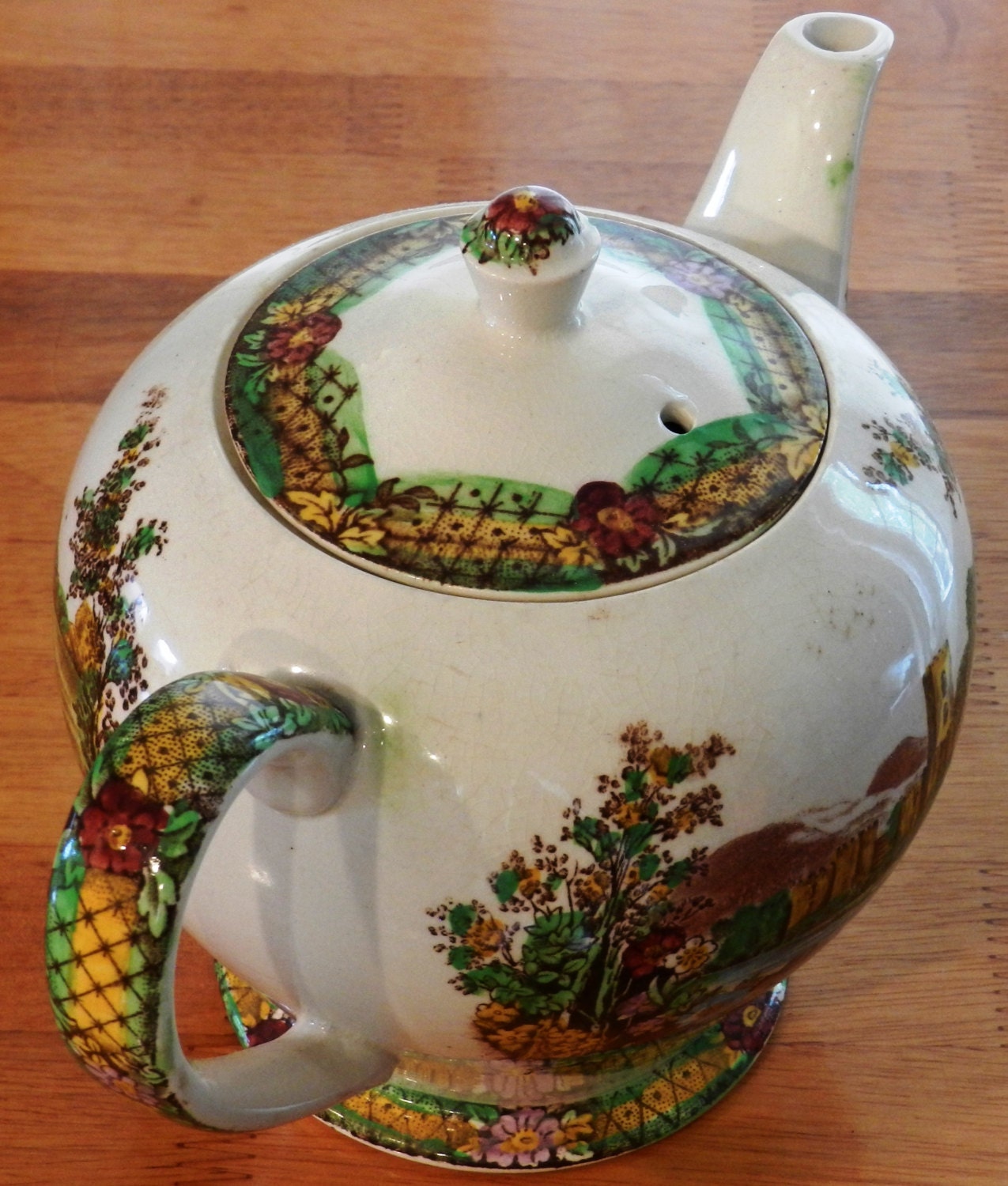 Vintage Sadler Teapot "the Abbey Falls" Transferware From the 1940's ...