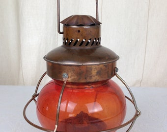 Red Oil Lamp Globe - Etsy