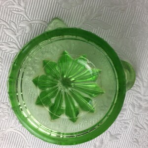 Vintage Green Depression Glass Citrus Juice Reamer With Small Chip on ...