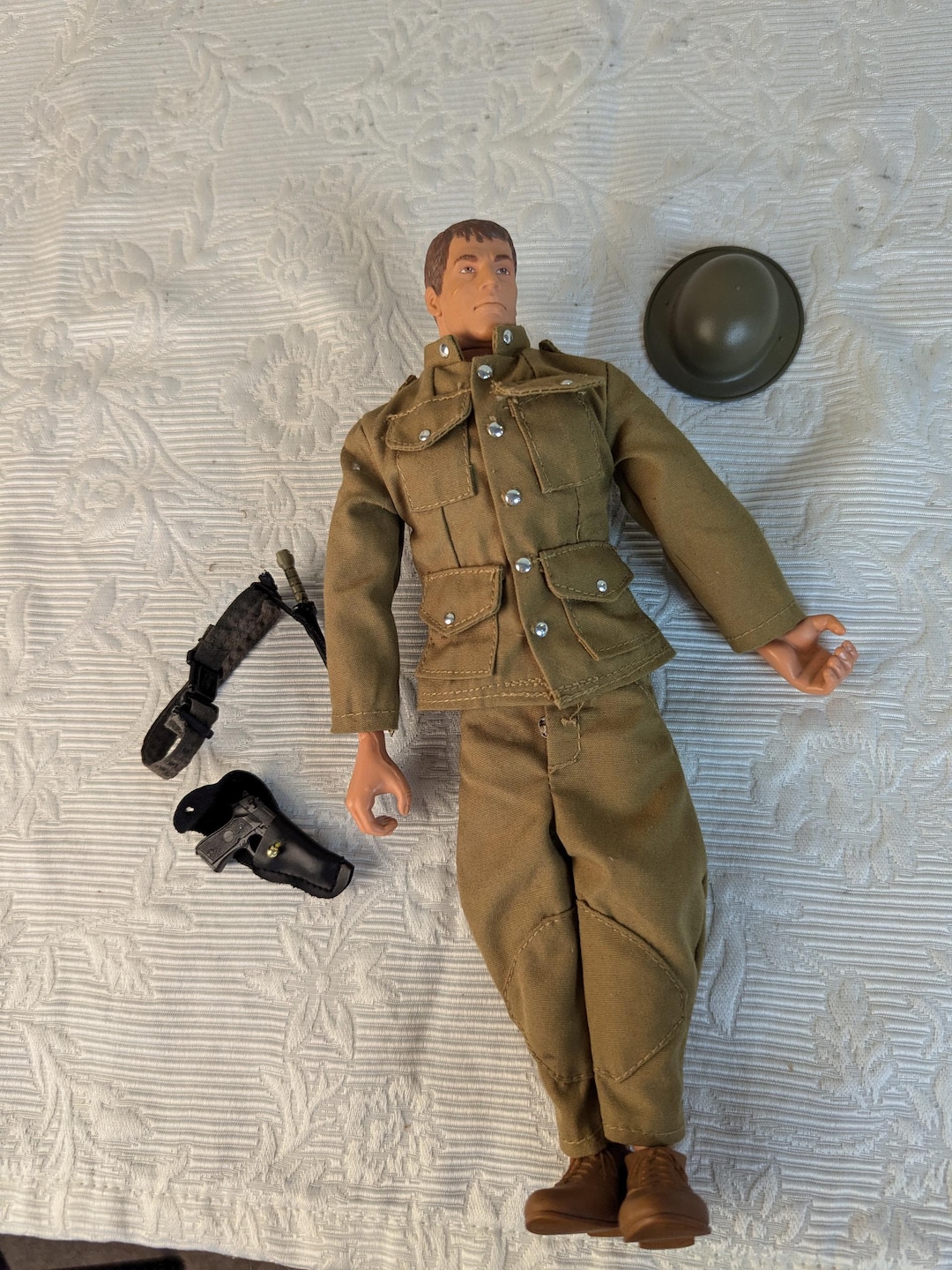 Vintage 1996 GI Joe Doll With Sergeant Khaki Full Dress, Helmet and ...