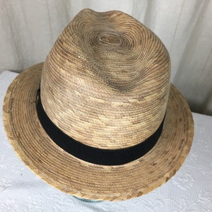 Unisex Palm Weave Fedora by Tula Natural Color With Black Hatband and ...