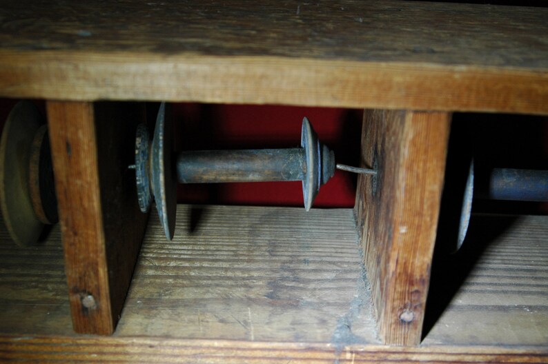 Vintage Hand-made 3 Wooden Spool Flywheel Fishing Line Feeder - Etsy