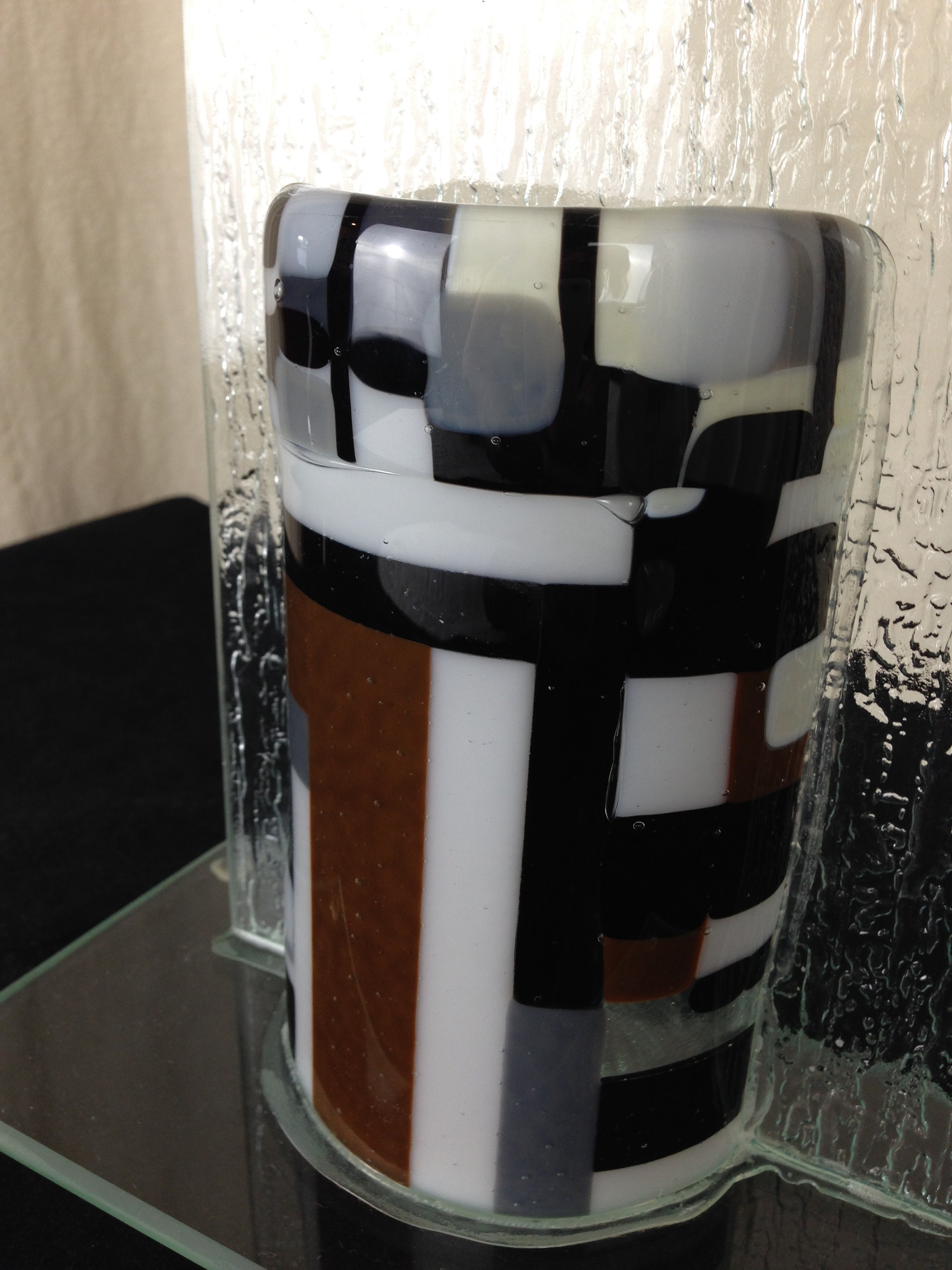 Art Glass Vase by Jim Aden Oregon Artist 10 1/2 Inches Tall - Etsy