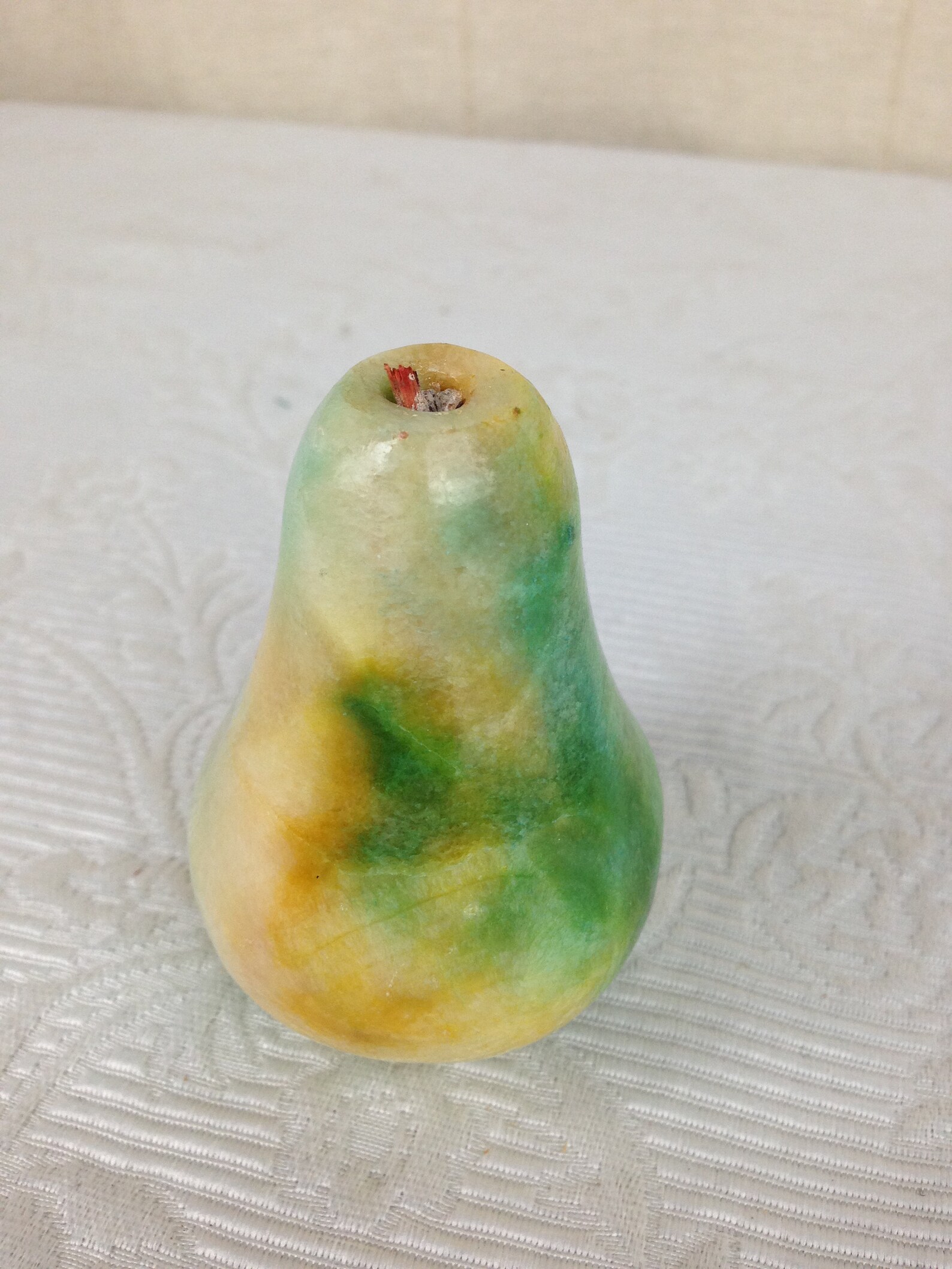 Antique Stone Fruit Carved Pear With Green and Yellow 3 Inches - Etsy