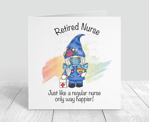 NURSE RETIREMENT CARD Card for Her Retirement Card Officially Old Card ...