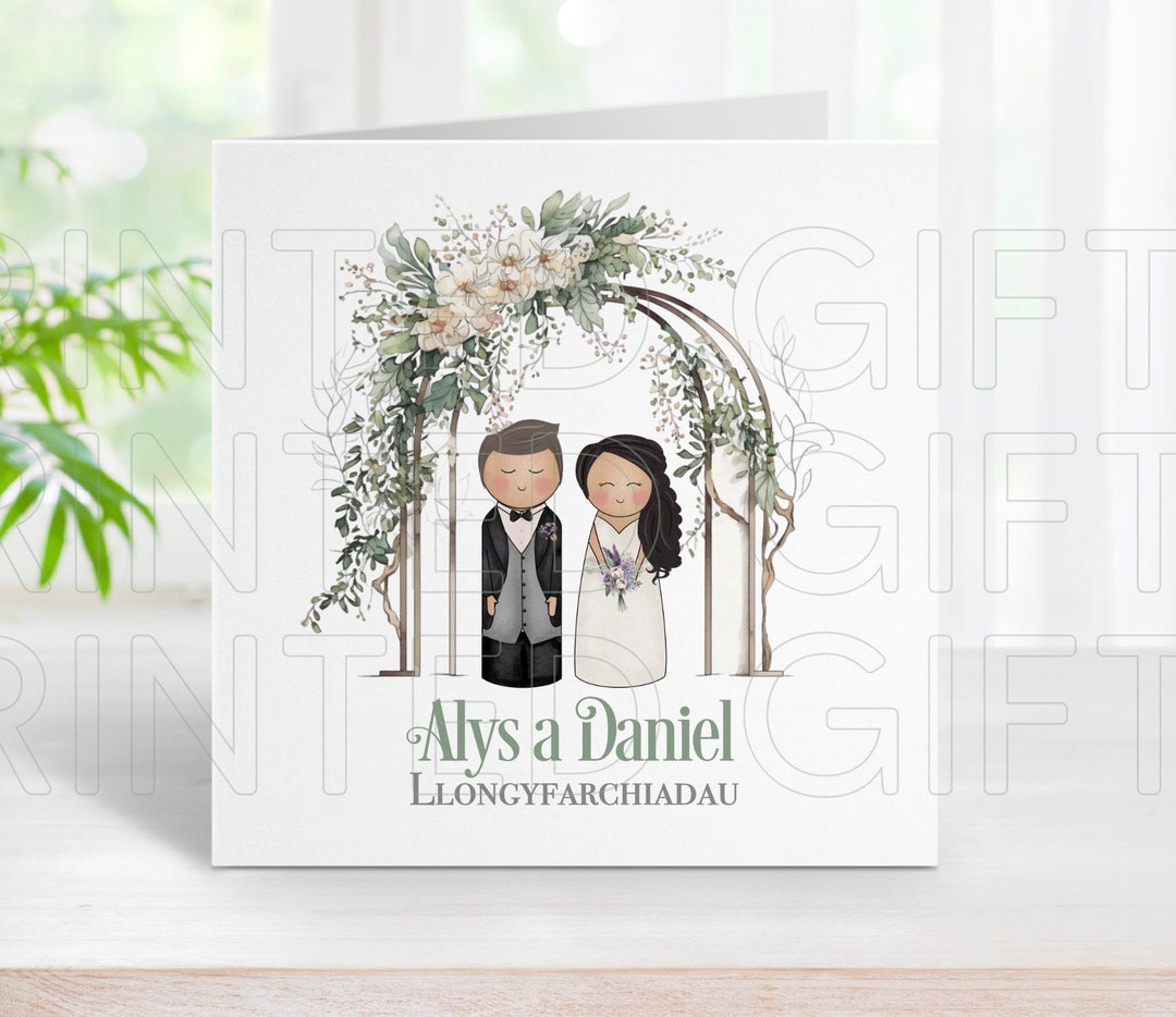 WELSH WEDDING CARD | Priodas Hapus | Custom Welsh Wedding Day Card | Mr ...