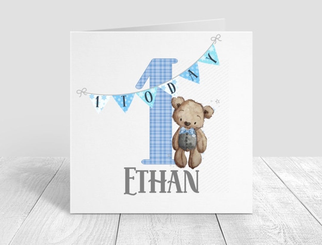BABY'S FIRST BIRTHDAY Boy's First Birthday Card - Etsy