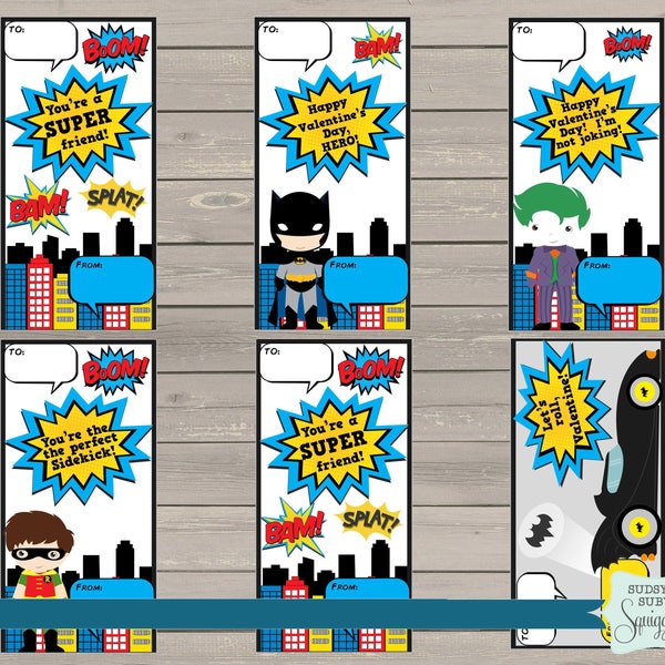 Superhero Valentine - Etsy