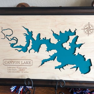 Custom Lake Map Personalized any Lake Available Laser Cut, Personalized ...