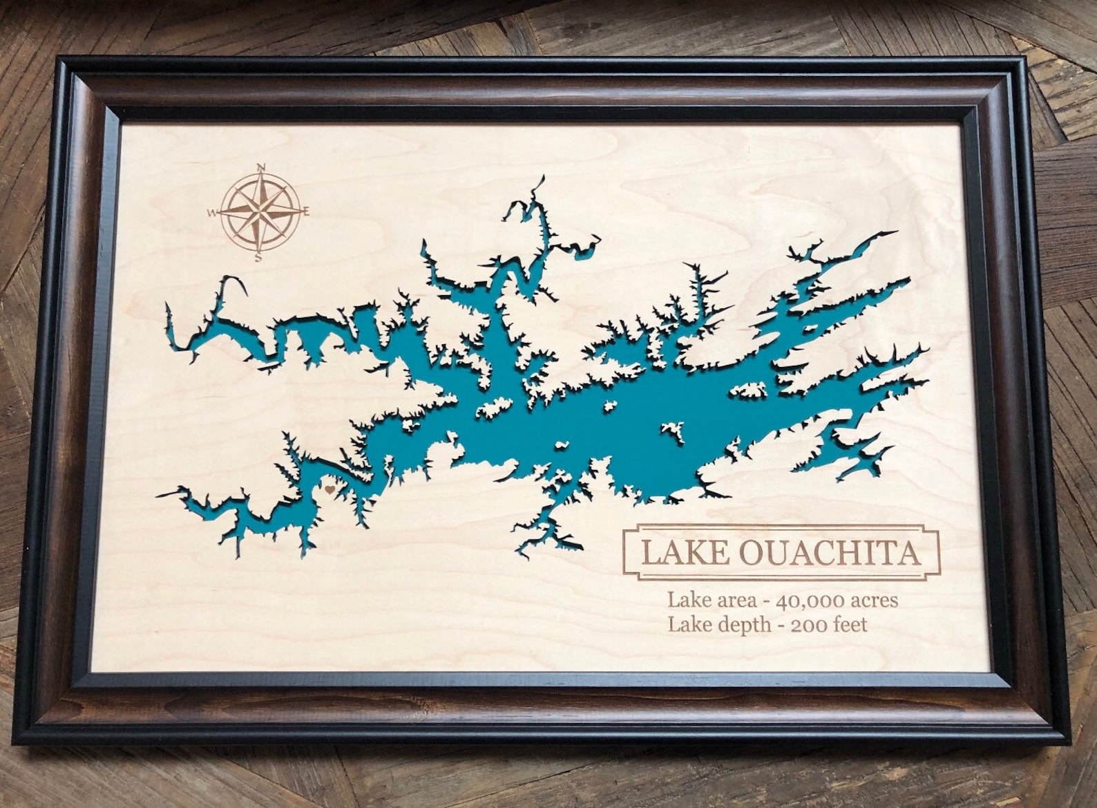 Custom Lake Map Personalized any Lake Available Laser Cut - Etsy