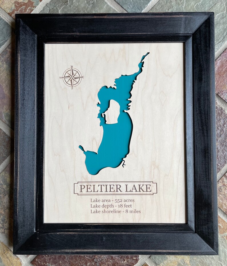 Custom Lake Map Personalized any Lake Available Laser Cut - Etsy