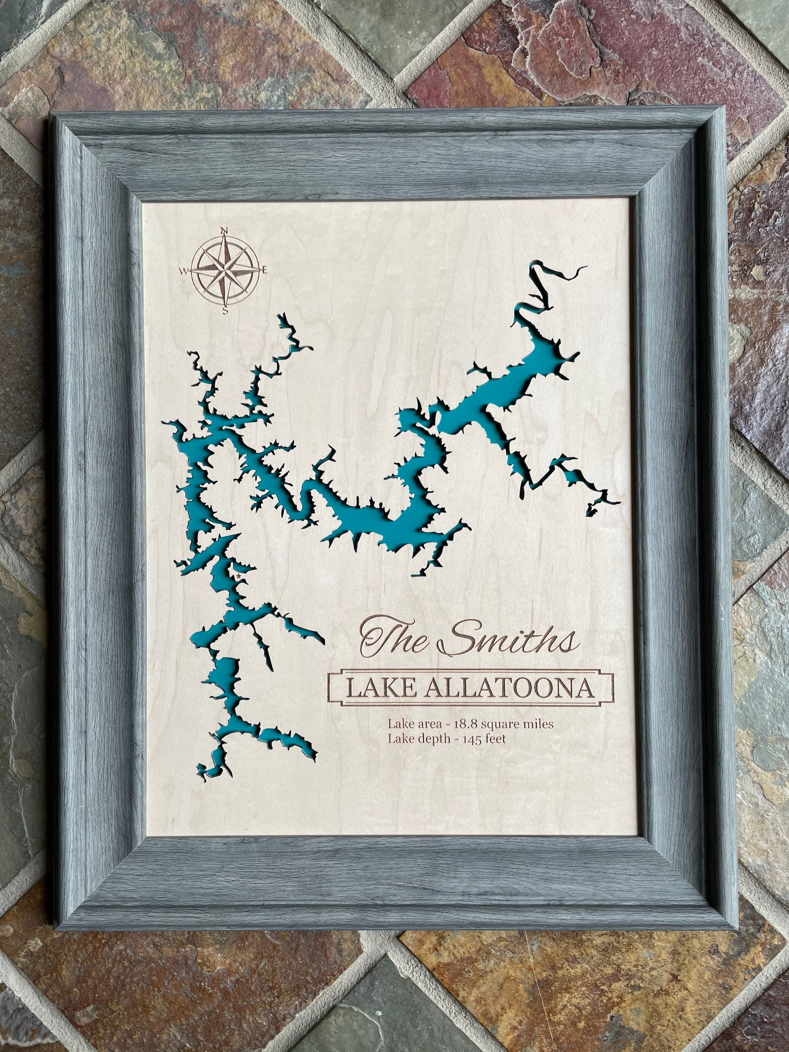 Custom Lake Map Personalized any Lake Available Laser Cut - Etsy