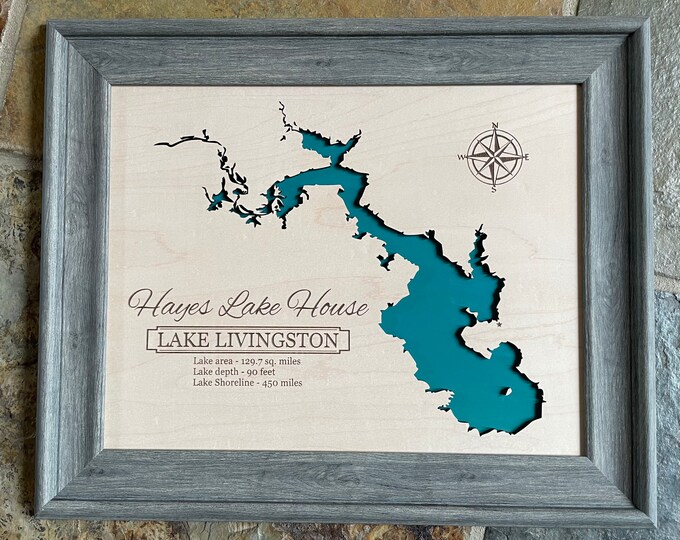 Custom Lake Map Personalized any Lake Available Laser Cut, Personalized ...