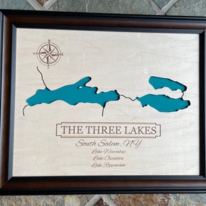 Custom Lake Map Personalized any Lake Available Laser Cut, Personalized ...