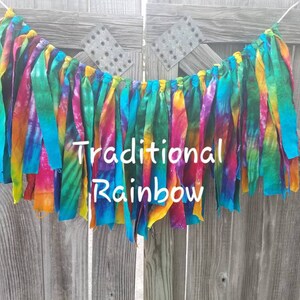 Fabric Garland, Fabric Banner, Fabric Bunting, Tie Die Garland, Tie Dye ...