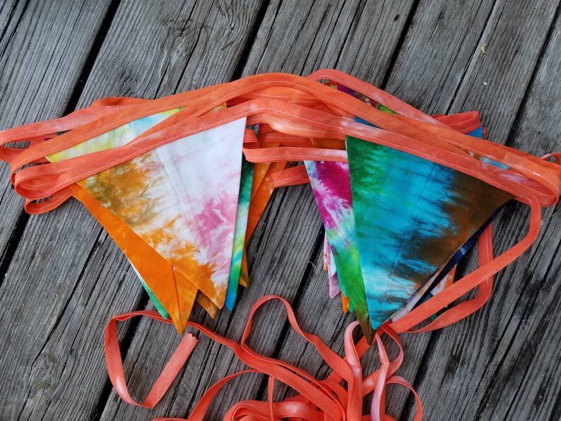 Tie Dye Pennant Banner Tie Dye Flag Banner Tie Dye Garland - Etsy