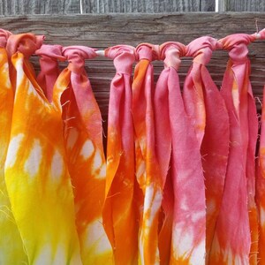 Fabric Garland, Fabric Banner, Fabric Bunting, Tie Die Garland, Tie Dye ...