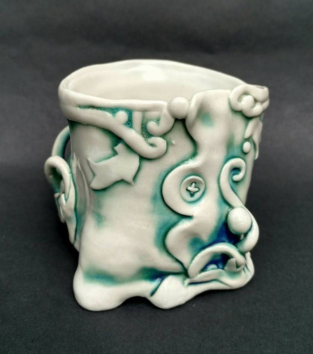 Porcelain Yunomi Cup#t30 Hand Built by Skip Lyman - Etsy