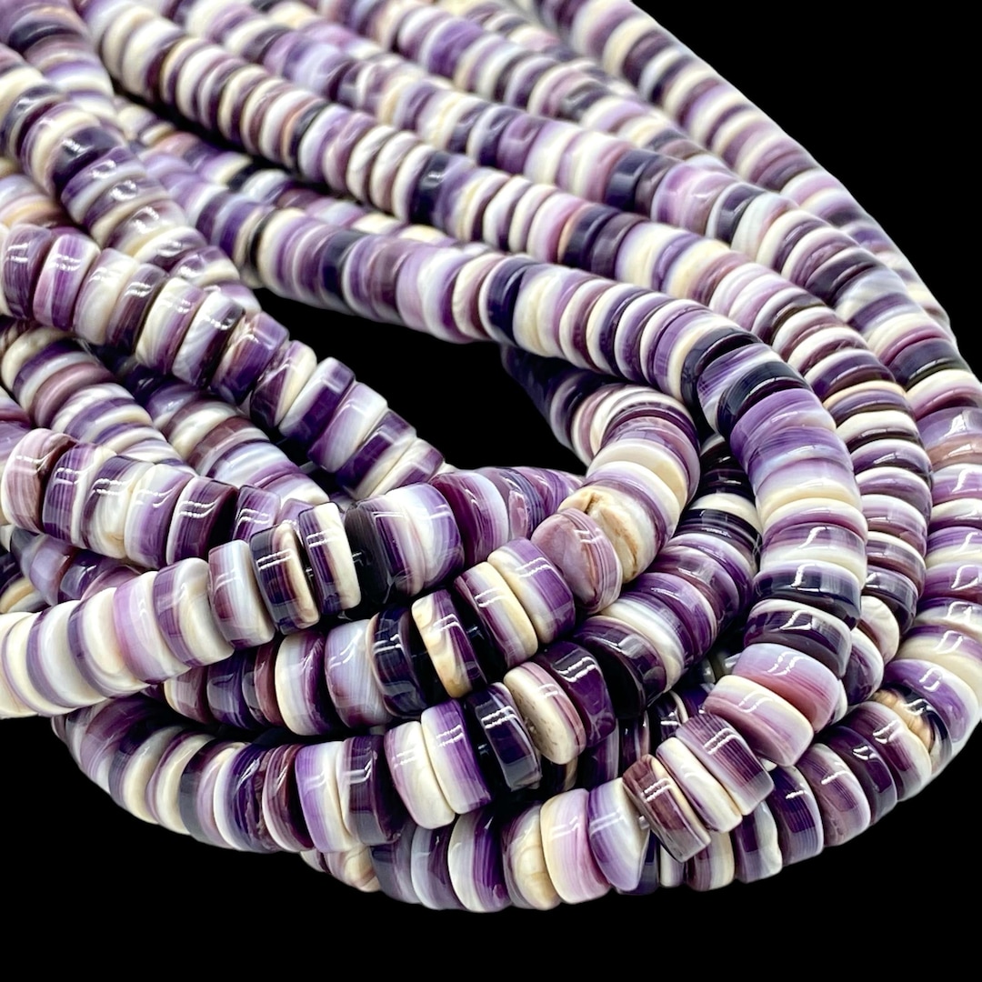 Darkest-purple Wampum Shell Beads (america's First Currency From 1637 ...