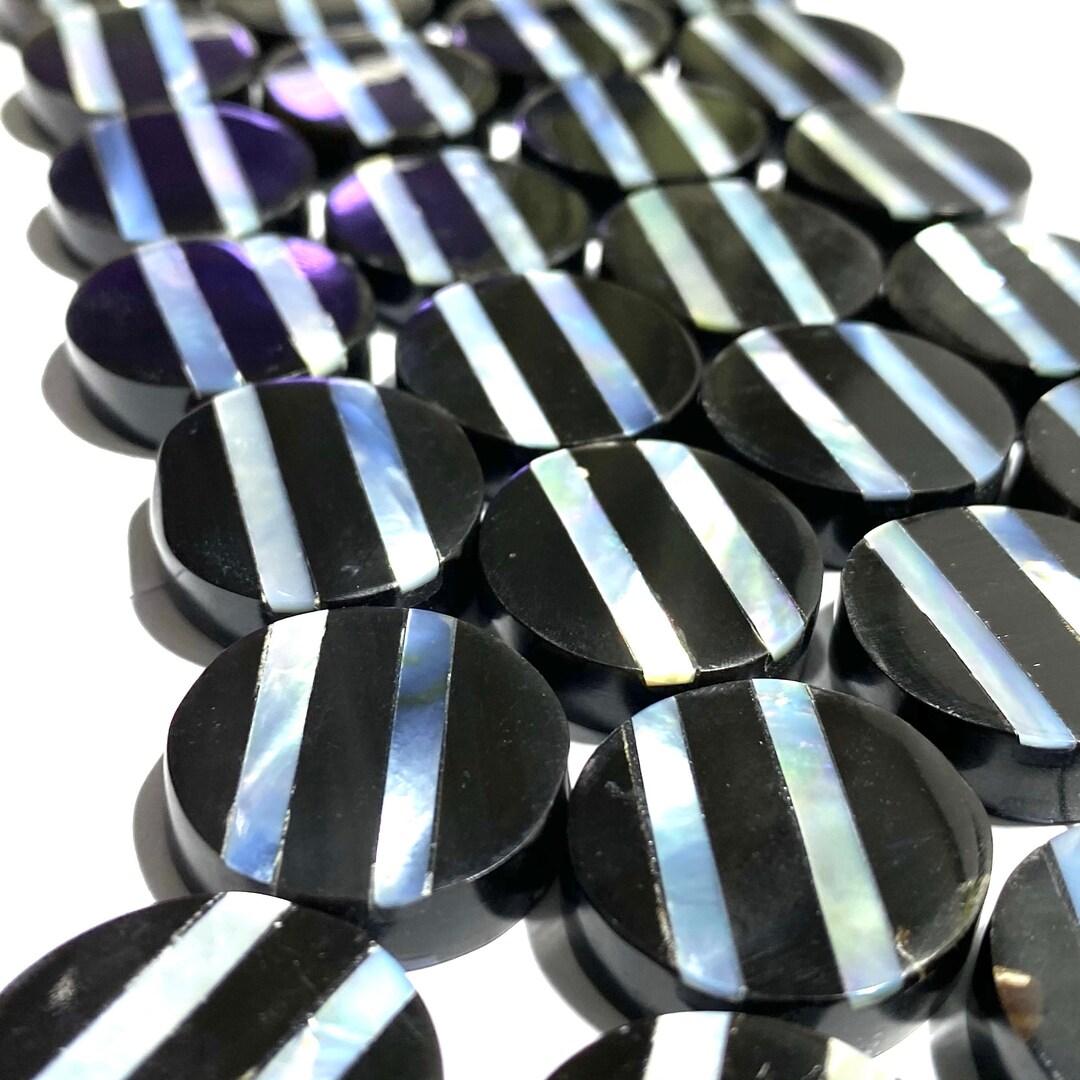 Spiral Troca Shell Inlaid With Recycled Horn Beads From - Etsy