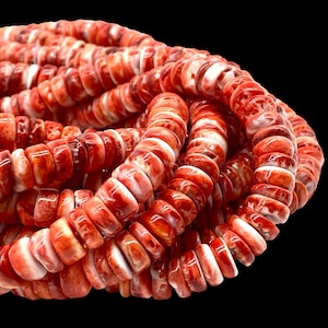Red Spiny Oyster Shell Beads Mexico - Ethically Sourced - Small Batch ...