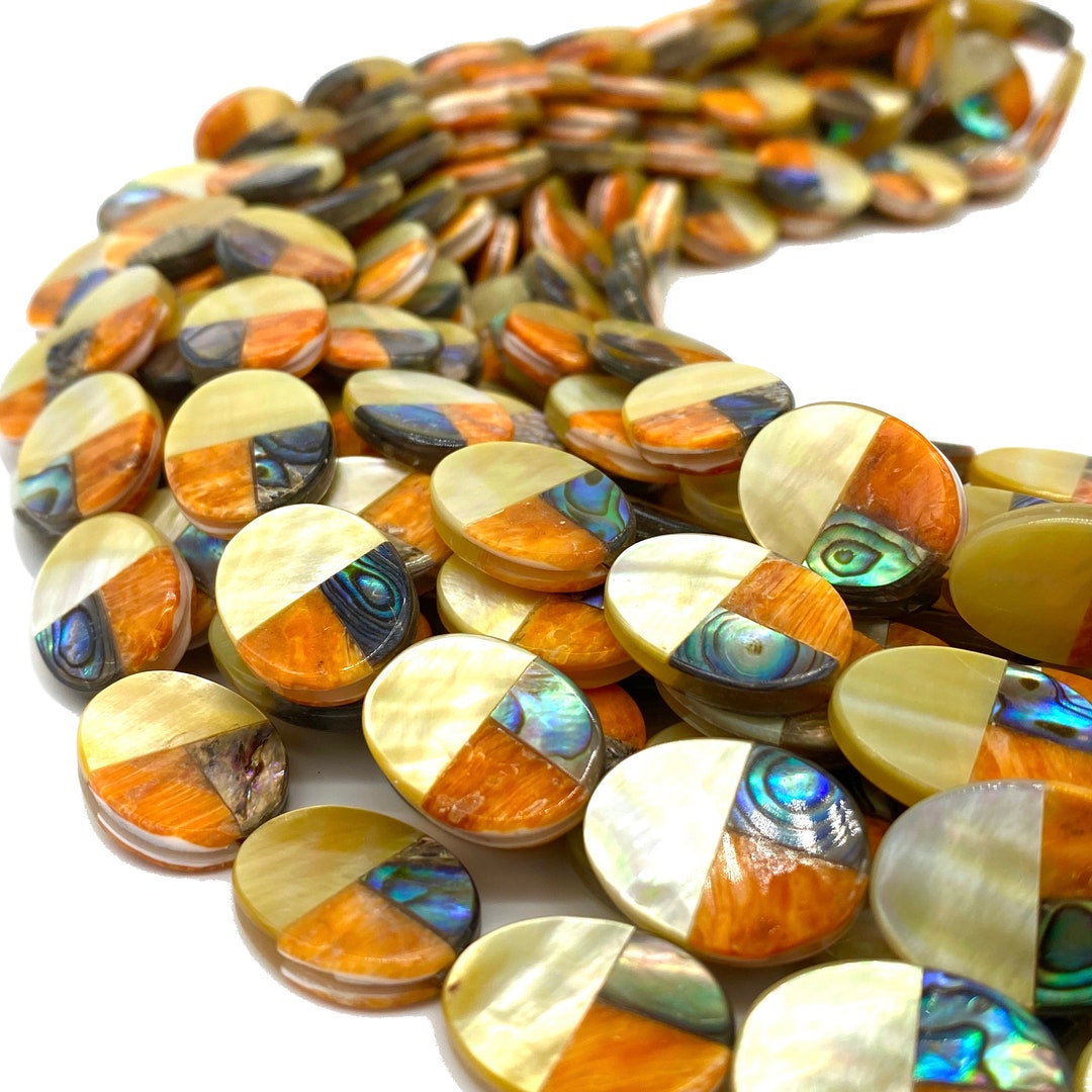 Orange Spiny Oyster Shell Beads (photo Doesn't Do It Justice) Inlay ...
