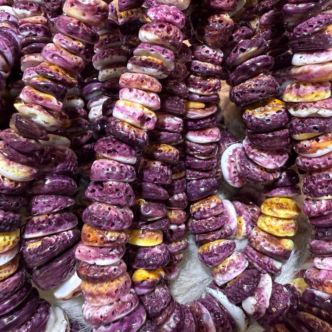 Gigantic Purple Spiny Oyster Shell Beads (ethically Sourced- Small ...