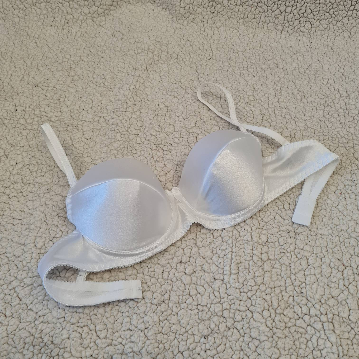 Padded Bra Satin Bra Satin Top Lingerie Top White Padded - Etsy
