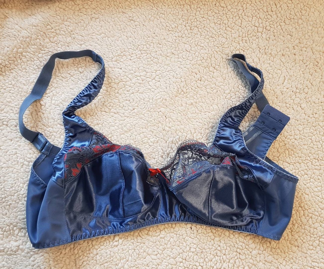 Handmade Brand New Bra in Blue Color, Bra Has a Deep Cup Style, Blue ...