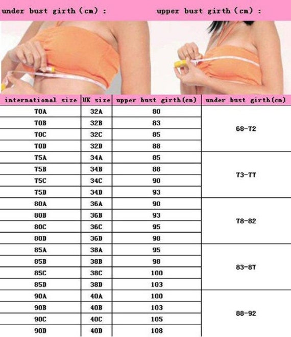 34b Bra Size Chart